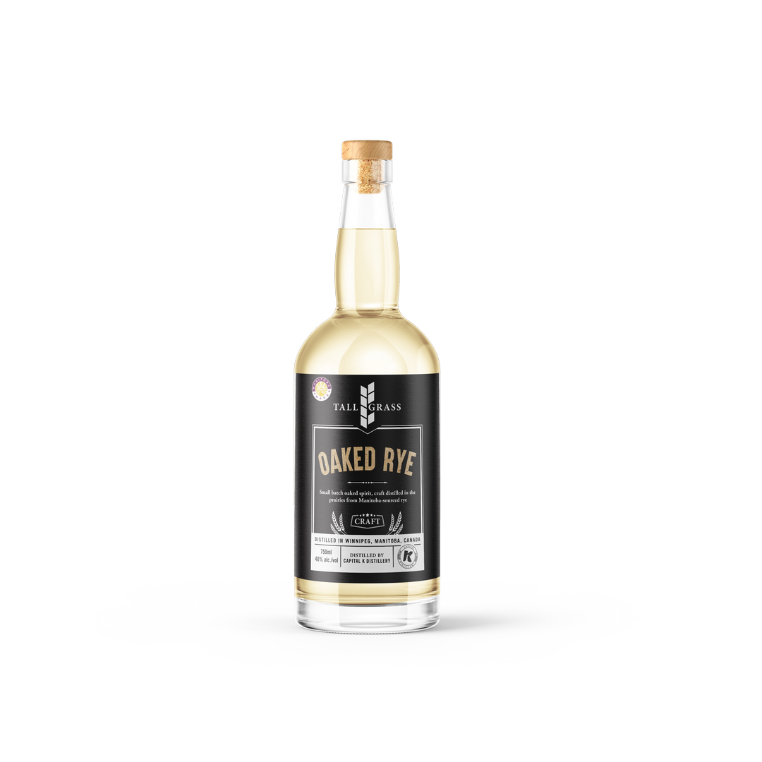 TALL GRASS Oaked Rye 750mL – Capital K Distillery - Made by Manitoba