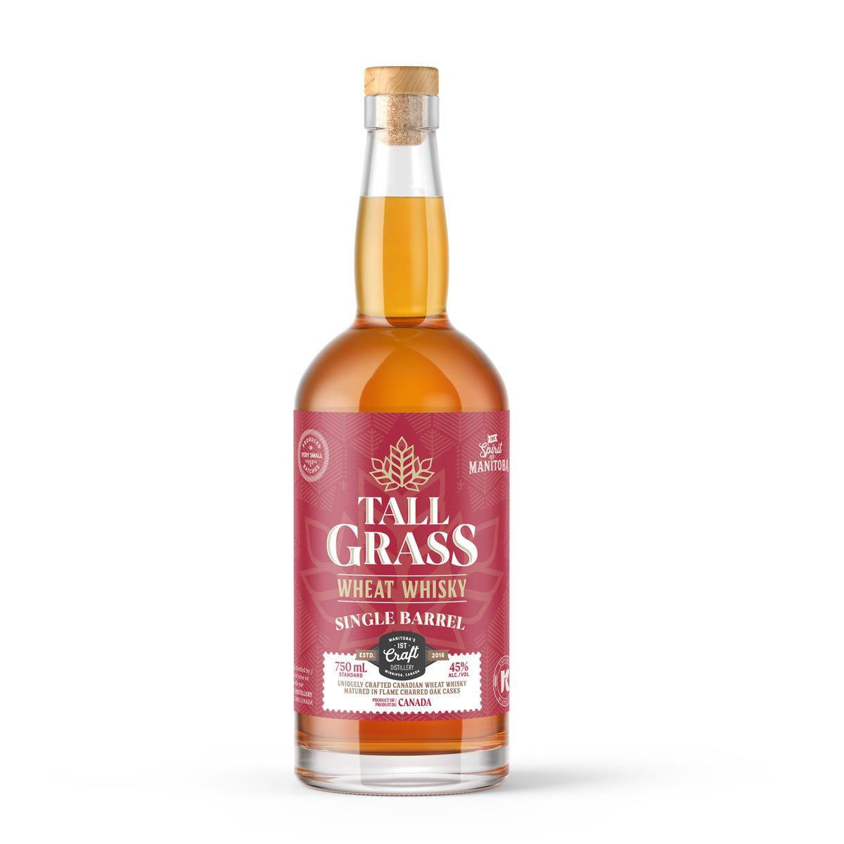 TALL GRASS Single Barrel Wheat Whisky 750mL – Capital K Distillery ...